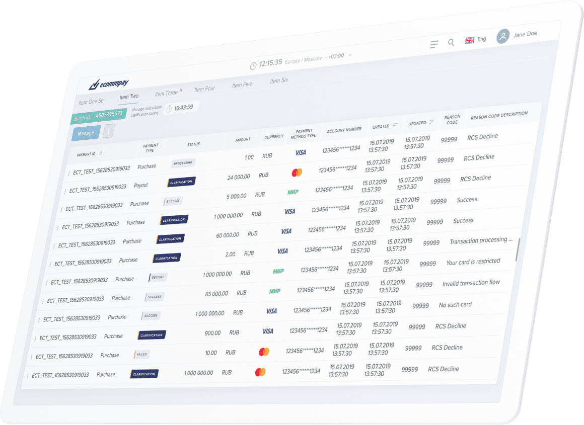 Payment Monitoring | ECOMMPAY